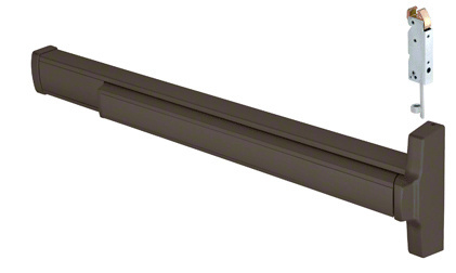 CRL Dark Bronze 36" Jackson® 2085 Push Pad Concealed Vertical Rod Right ...