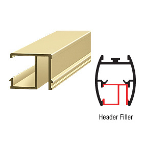 CRL Brite Gold Anodized 72" Header Filler for CK/DK Cottage Series ...