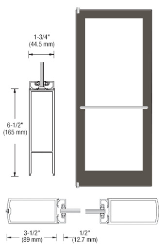 CRL-U.S. Aluminum Bronze Black Anodized 400 Series Medium Stile ...