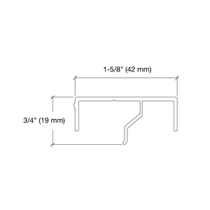 Fallbrook Satin Anodized Center Pivot Door Frame Filler 236" Length | CRL